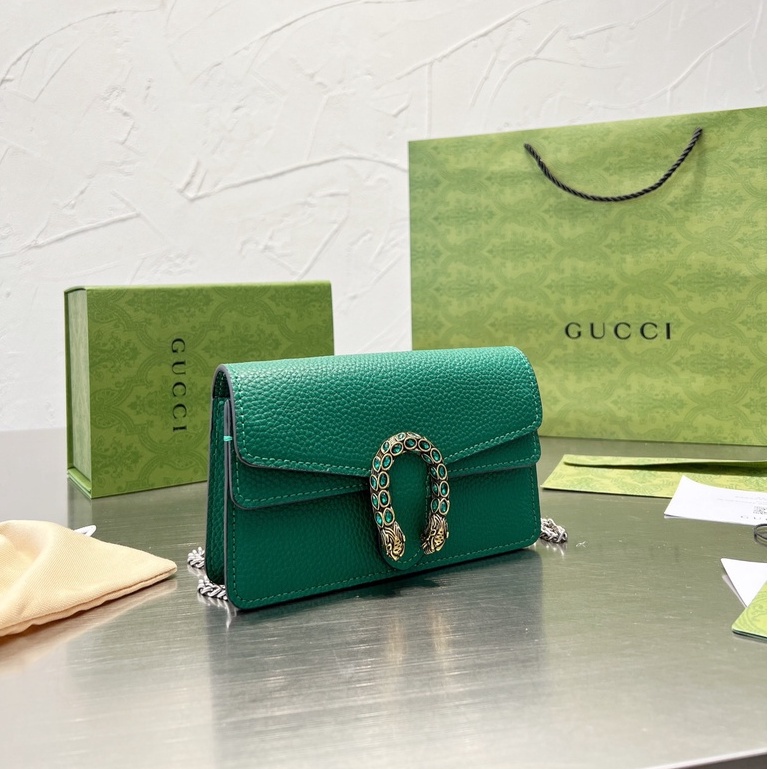 Gucci Crossbody Bag กระเป๋าสะพายโซ่ Dionysus Leather Mini Dionysus Bag ...