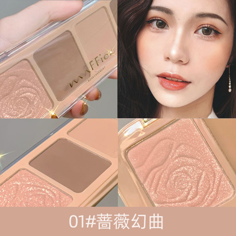 MAFFICK ถาดแป้งซ่อม 4 สี ไฮไลท์อายแชโดว์พาเลทออลอินวัน - wowbeauty.th ...