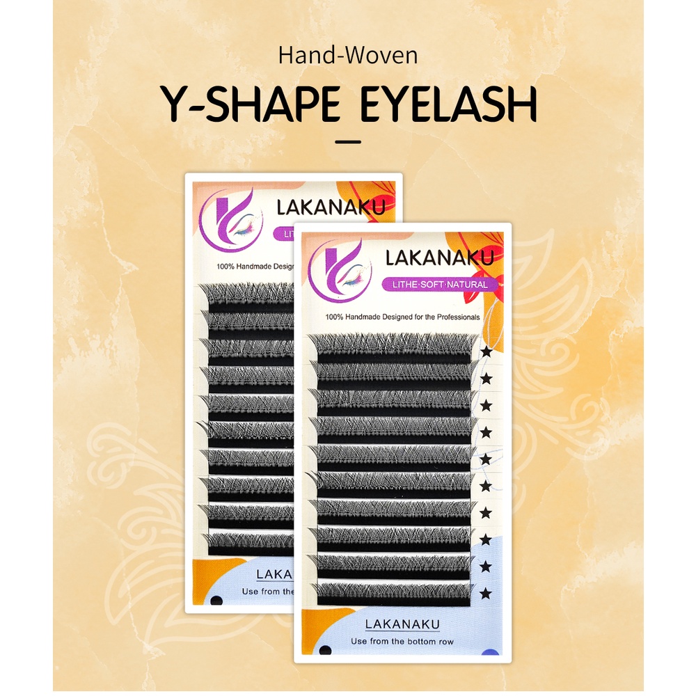 LAKANAKU YY Eyelashes Extensions Cilios Y False Mink Soft Individual ...