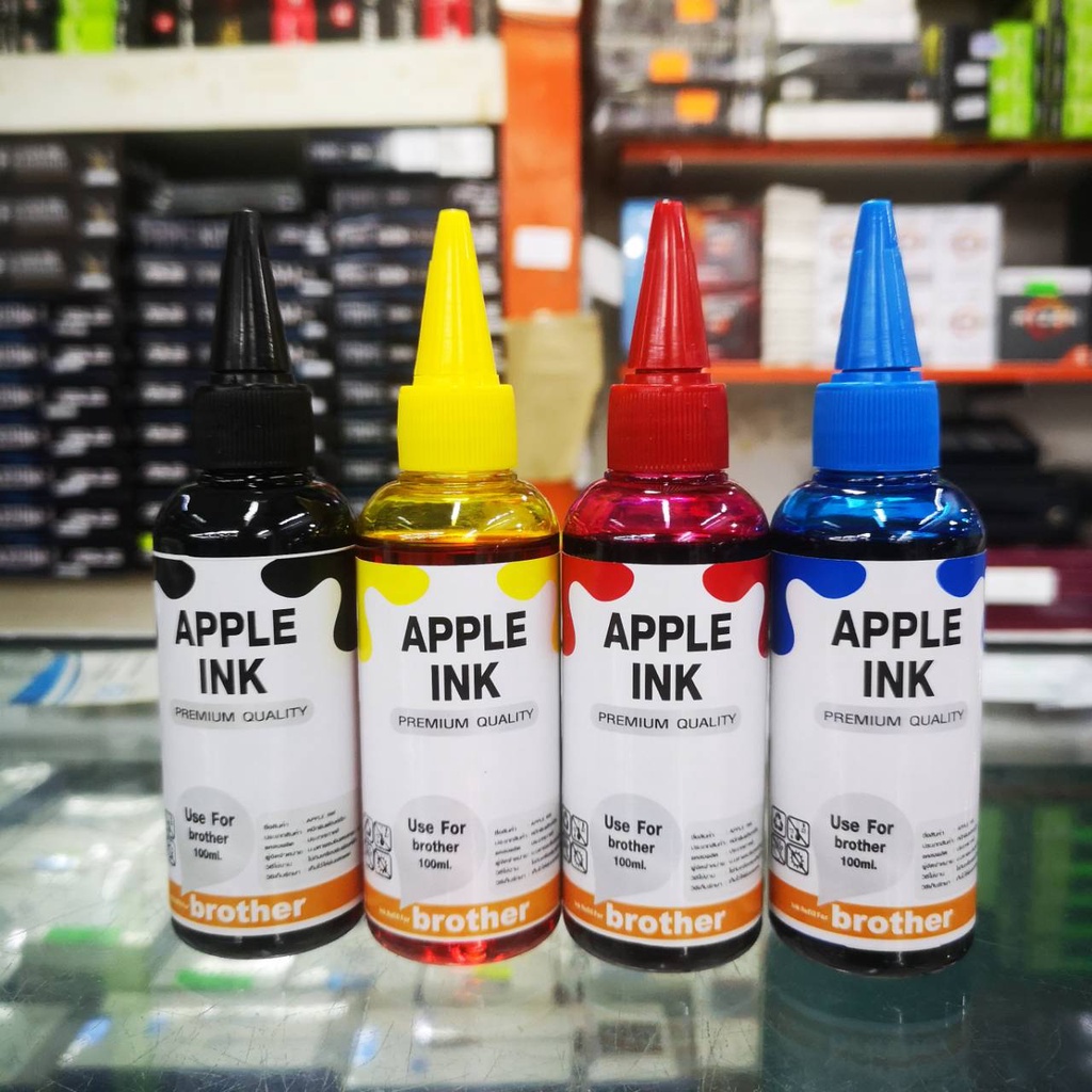 หมึกปริ้นเตอร์ Brother อิงค์เจ็ท(inkjet printer) ขนาด100ml. APPLE INK ...