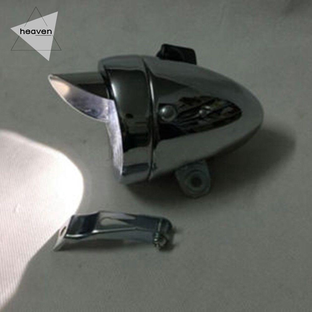 hotMetal Chrome Vintage Bike Bicycle Retro LED Headlight Front Fog ...