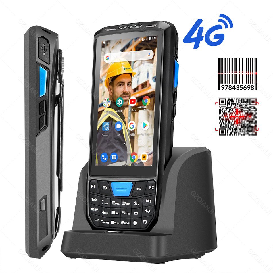 Android 8.1 Industrial Rugged PDA Handheld POS Terminal Laser Barcode ...