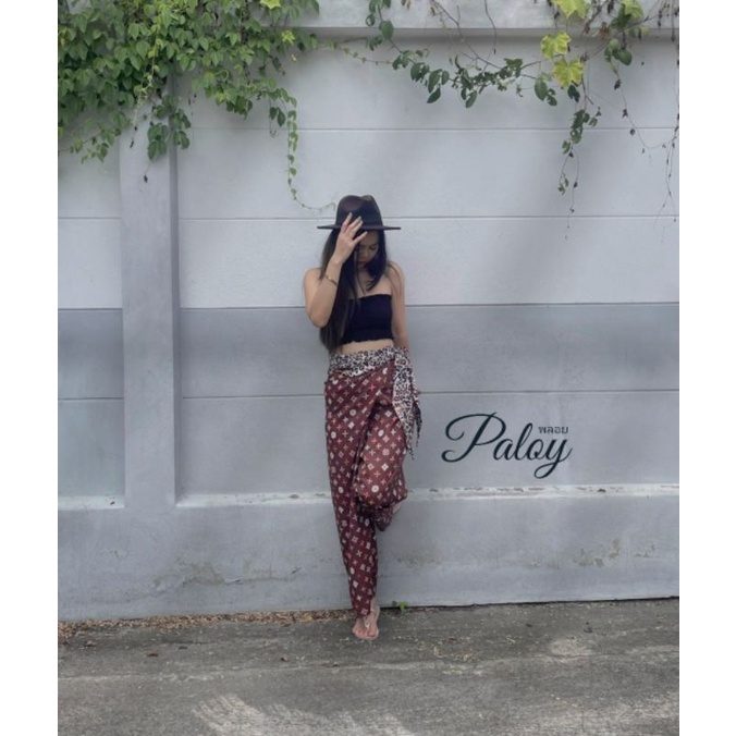 Paloy Wrap Pants กางเกงพริ้วๆสุดฟิน ใส่ สบายสุดๆ แบบผูกโบว์ ( สะโพกได้ ...