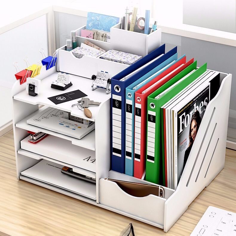 Desktop bookshelf desk file rack student desk organizer stor桌面书架办公桌文件架 ...