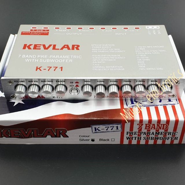 ปรีแอมป์ KEVAR-K-771ปรีแอมป์ติดรถยนต์ ปรีแอมป์รถยนต์ 7แบนด์ เครื่อง ...