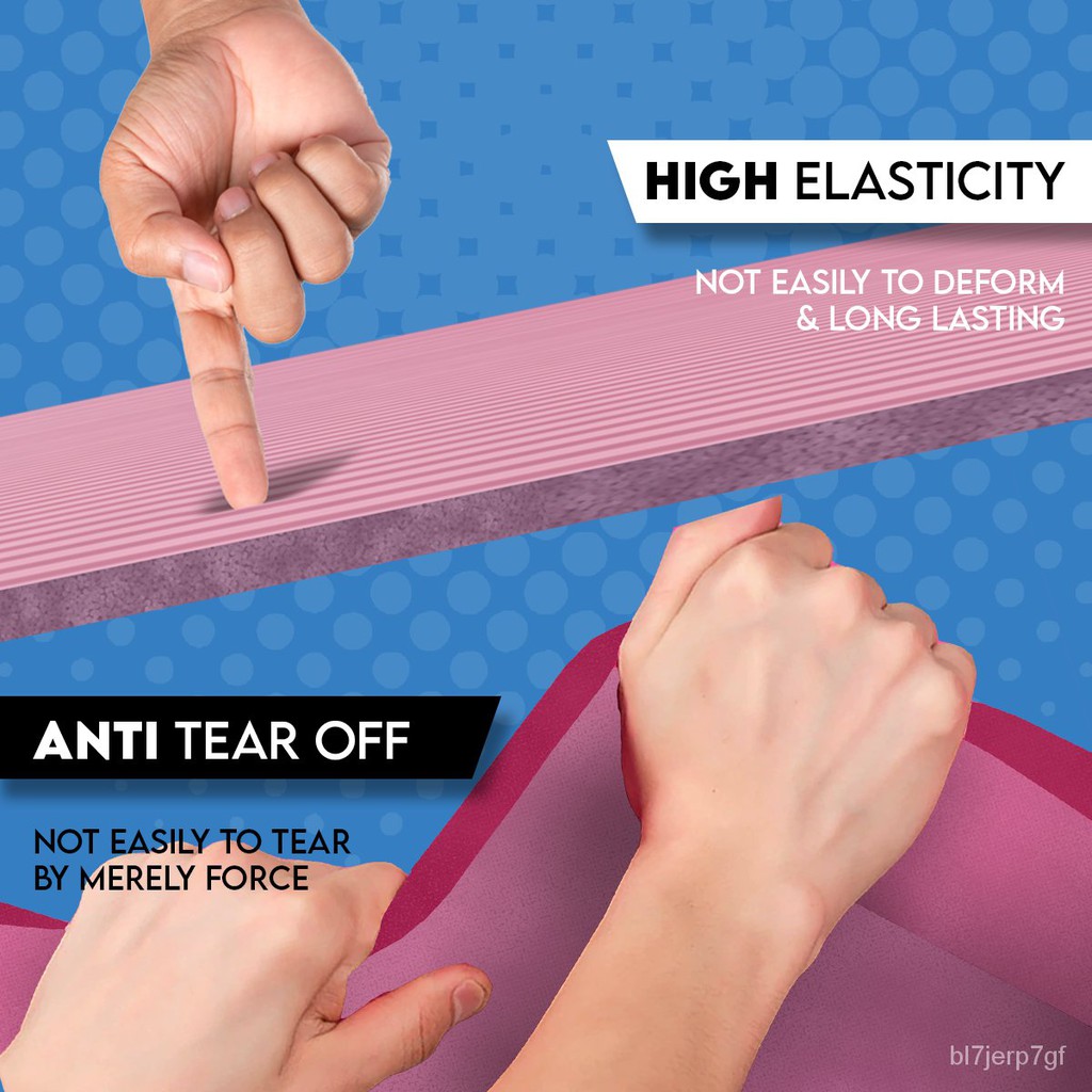 VIGOR FITNESS NBR Yoga Mat (10mm) Free Strap b6LC - bl7jerp7gf - ThaiPick