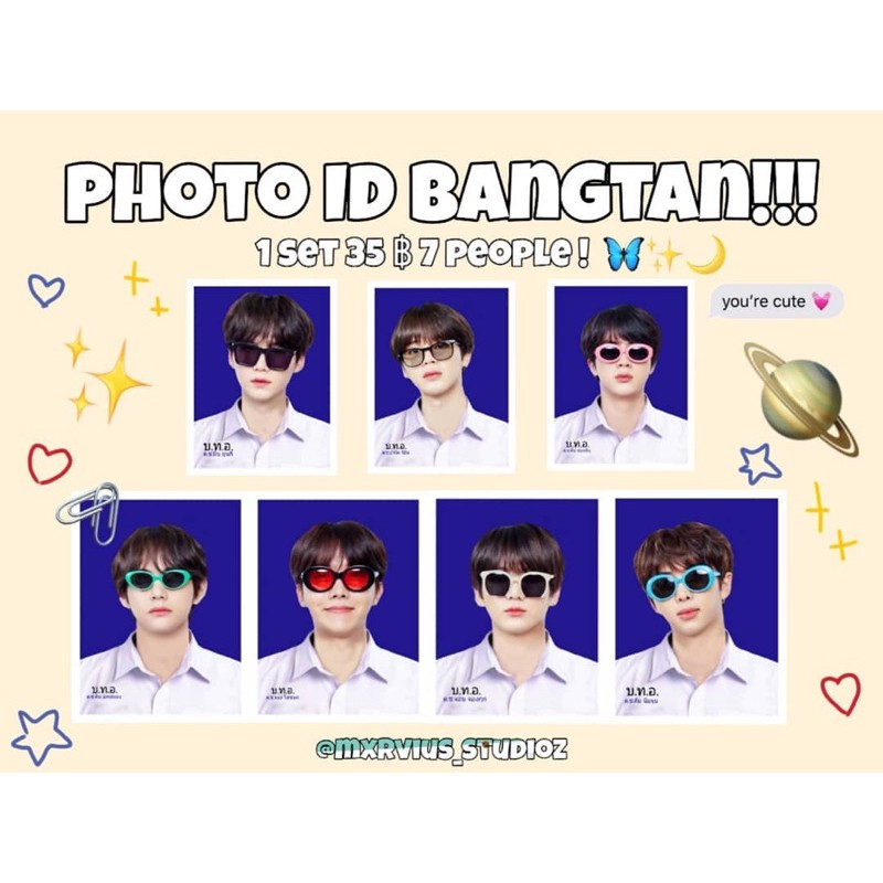 photo id bts (7 member) | Shopee Thailand