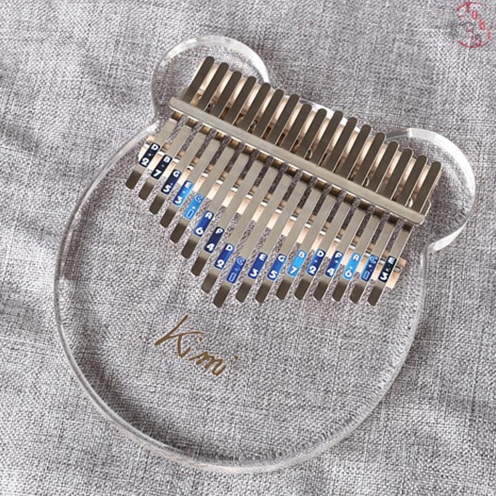 17 Keys Crystal Kalimba African Thumb Transparent Finger Piano Acrylic ...