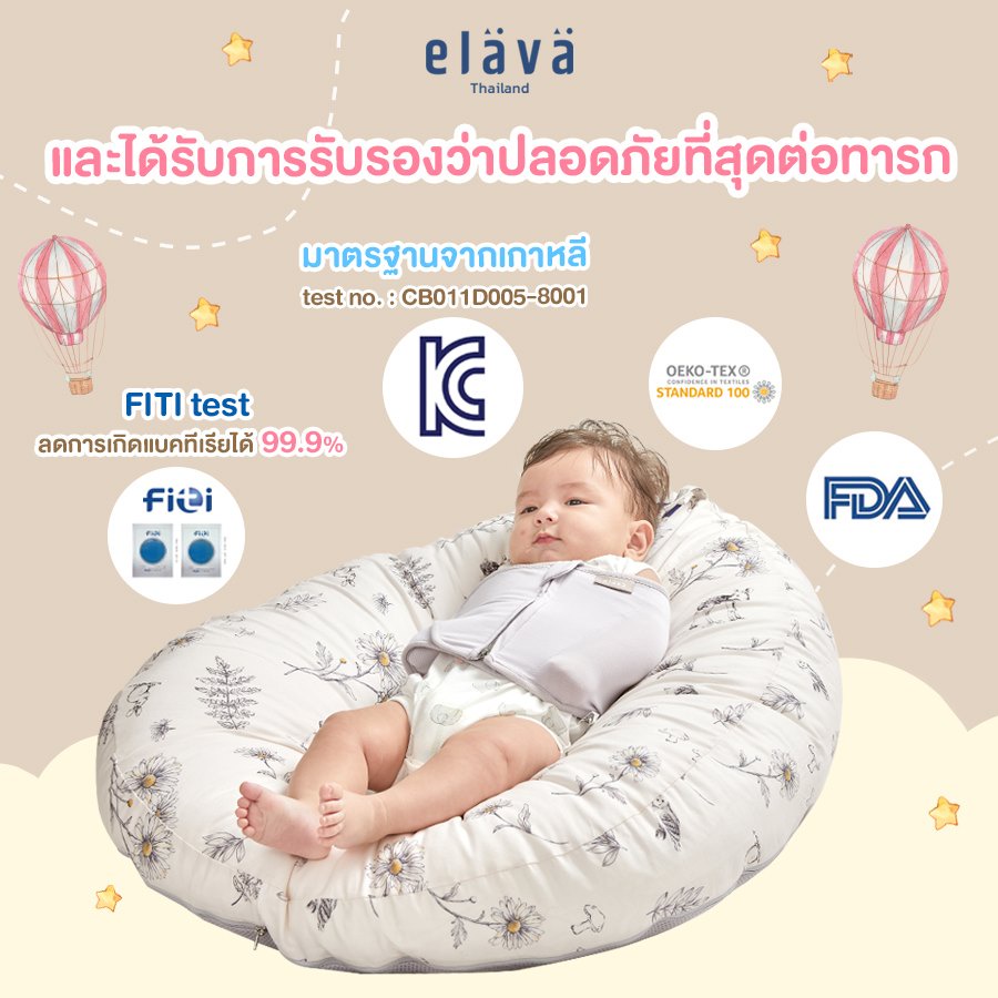 Elava ที่นอนกันกรดไหลย้อน ที่นอนกันแหวะนม ที่นอนเด็ก เบาะนอนเด็ก หมอน ...