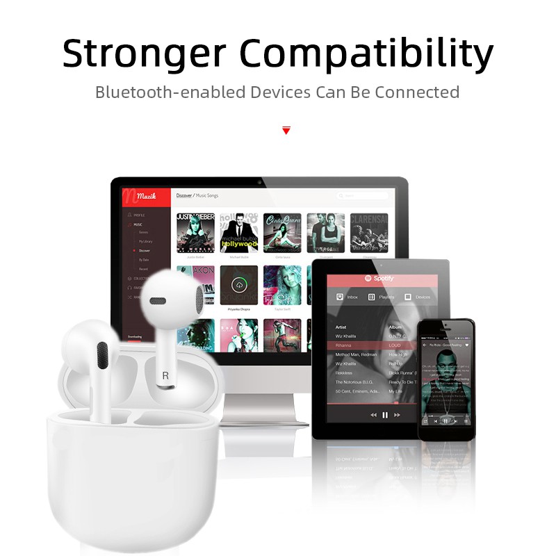 ﺴWireless-Earbuds Volume-Control Charging-Box Headphone-Handsfree True ...