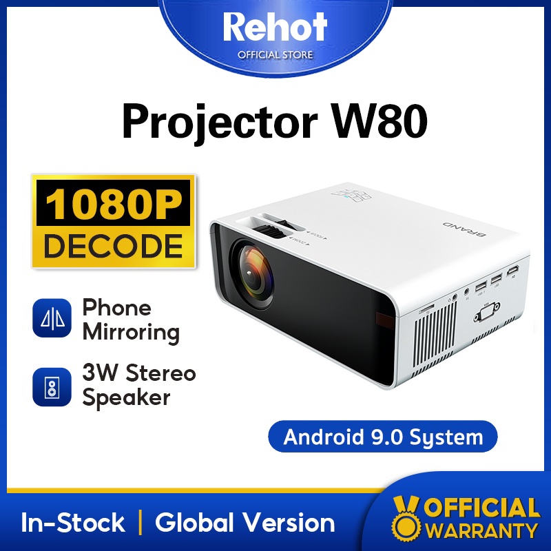 ฟรีแอร์เมาส์ โปรเจคเตอร์ Rigal RD828 Full HD มี android 9.0 และ Play Store ลงแอพเพิ่มได้ ...