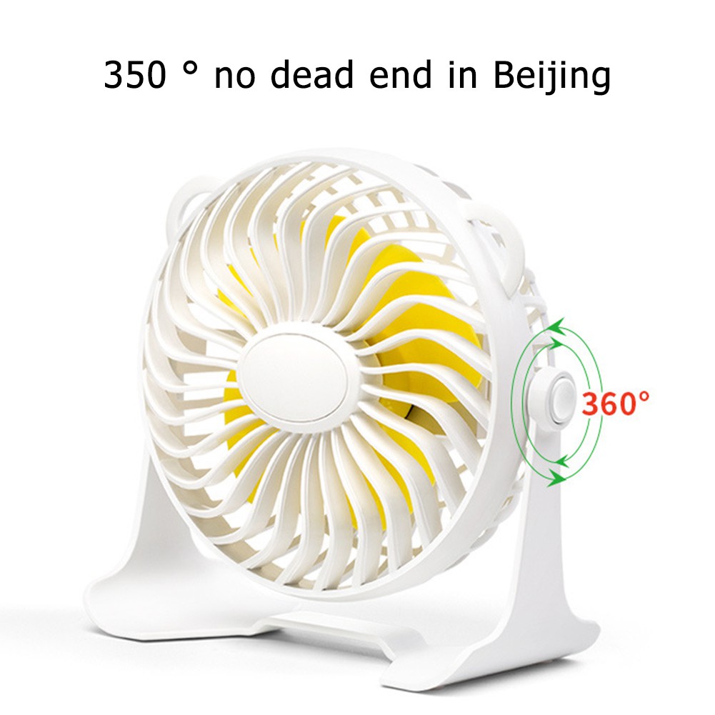 Portable Fan, Mini Table Fan with Rechargeable 350mAh Battery Quiet 3 ...