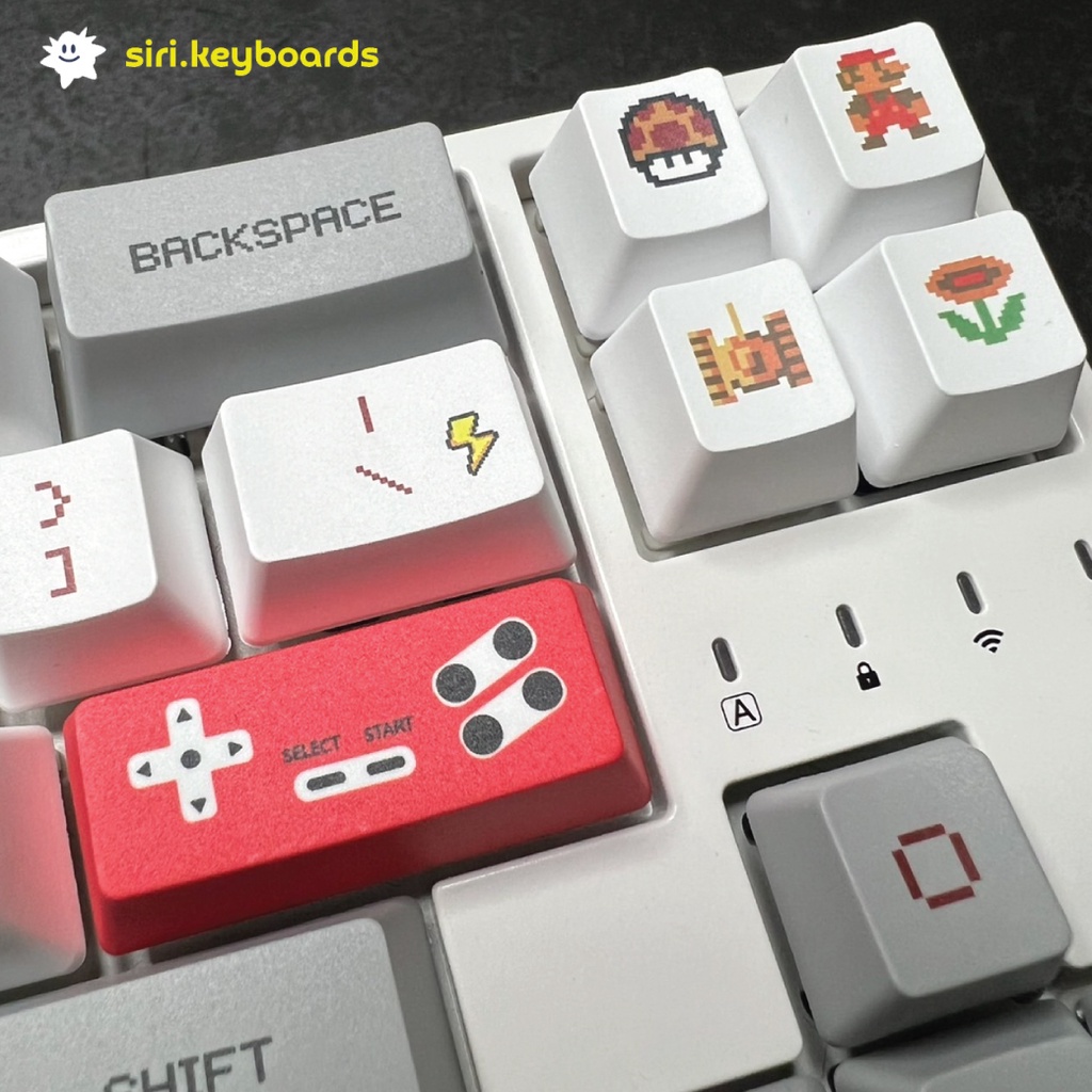 [พร้อมส่ง] Famicom Theme Keycaps ปุ่มคีย์บอร์ด 119 ปุ่ม (ANSI/PBT/OEM ...