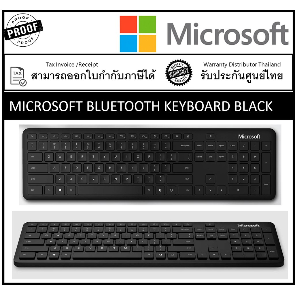 MICROSOFT BLUETOOTH KEYBOARD BLACK Bluetooth KB Black (TH) - proof_shop ...