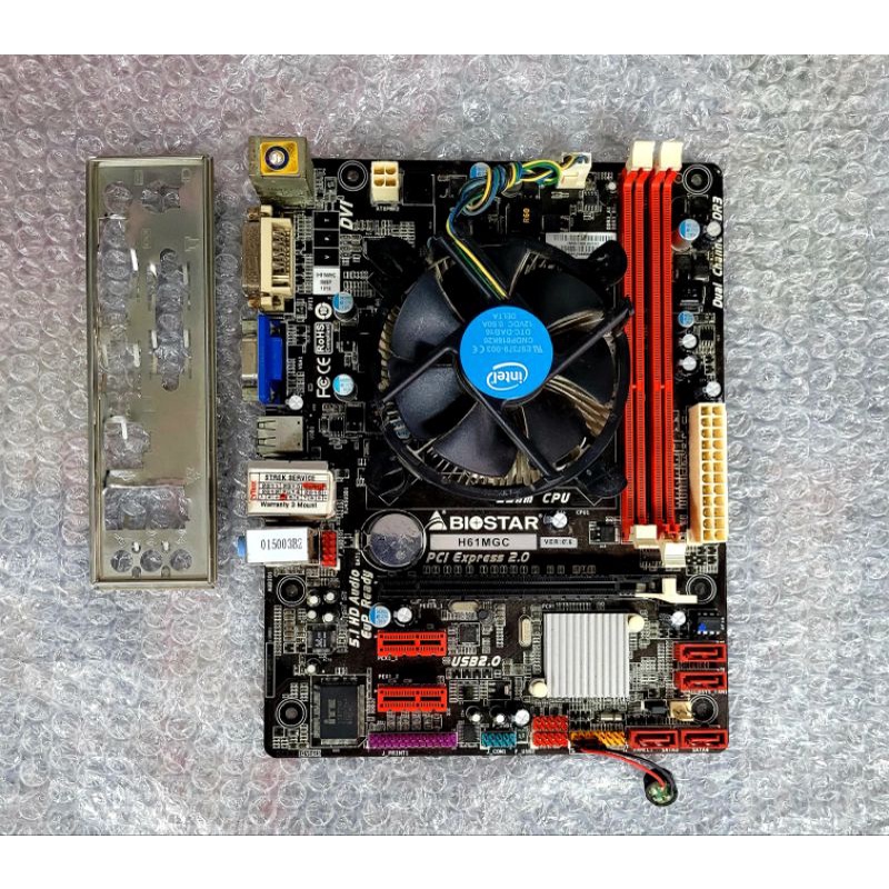 ซีพียู intel G630 มีพัดลมเมนบอร์ด biostar H61MGC มีฝาหลัง | Shopee Thailand