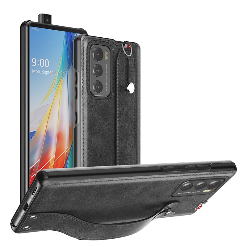 Hand Band Case for LG Wing Wrist Strap Phone holder stand Luxury Coque ...