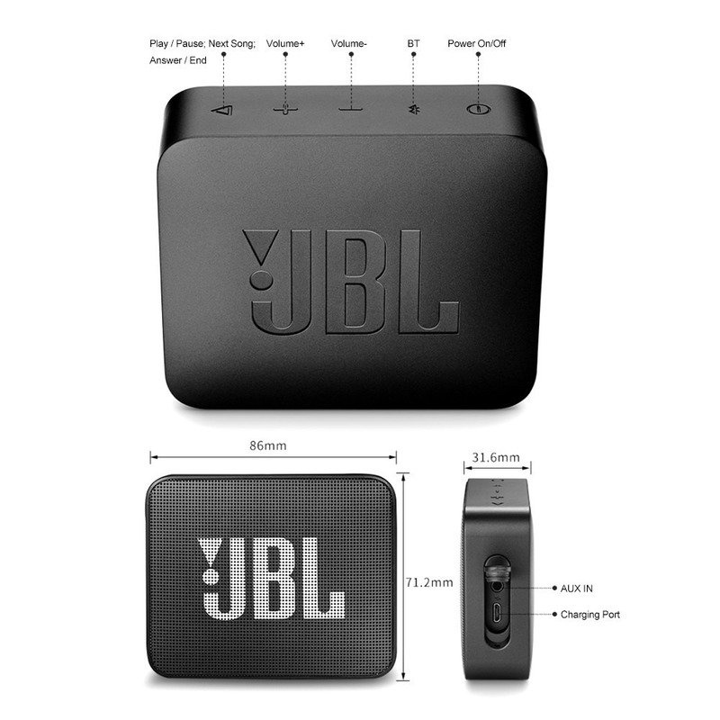 BnBK JBL GO2 GO 2 Wireless Bluetooth Speaker IPX7 Waterproof Outdoor Portable Speakers ...