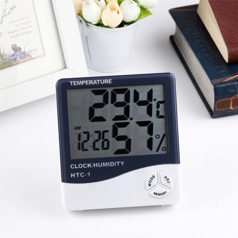 体温枪LCD Electronic Digital Temerature Sensor Humidity Meter Backlight ...