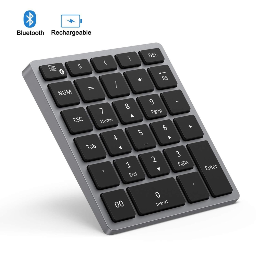 2.4G Wireless Numeric Keyboard Portable 35 Keys Financial Accounting ...