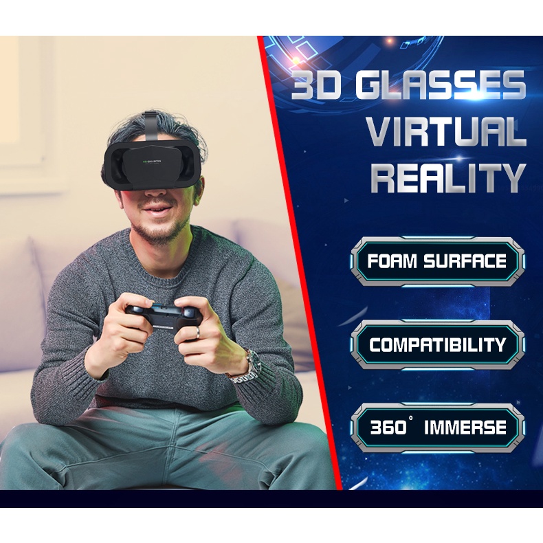 VRHead Mounted 3D Virtual Reality VR Glasses Mobile hone Movie Game ...