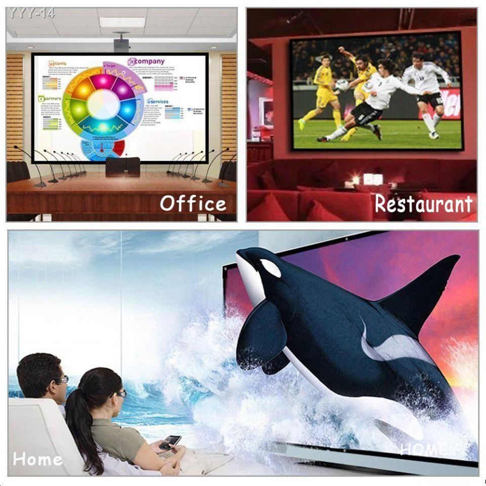 พับโปรเจคเตอร์แบบพกพา 169 จอโปรเจคเตอร์ สีขาวผ้าวัสดุ manual Foldable ...