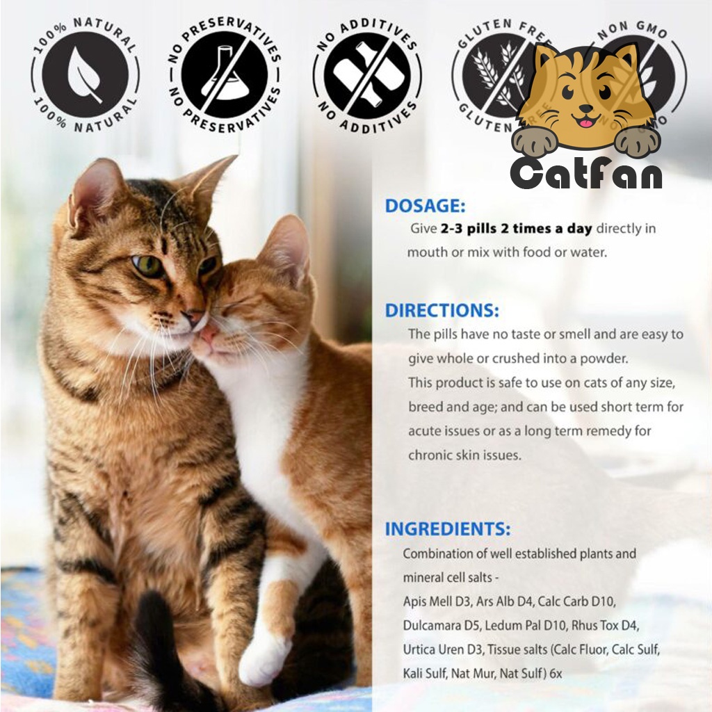 CatFan พร้อมส่ง บรรเทาโรคผิวหนัง ขนร่วง คัน ภูมิแพ้ผิวหนัง ผิวหนัง ...