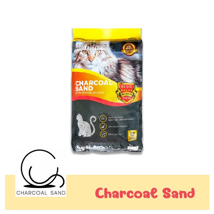 ทรายแมว Charcoal Sand Ultra Premium 12 L. ทรายแมวโคตรเทพ - ps_petshop267 - ThaiPick
