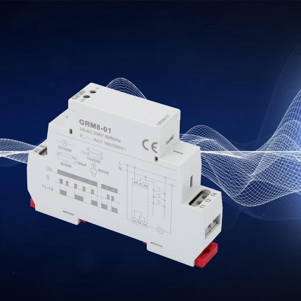 GRM8-01 Electronic Impulse Relay Latching Relay Memory Relay AC 230V ... GRM8-01 Electronic Impulse Relay Latching Relay Memory Relay AC 230V ...