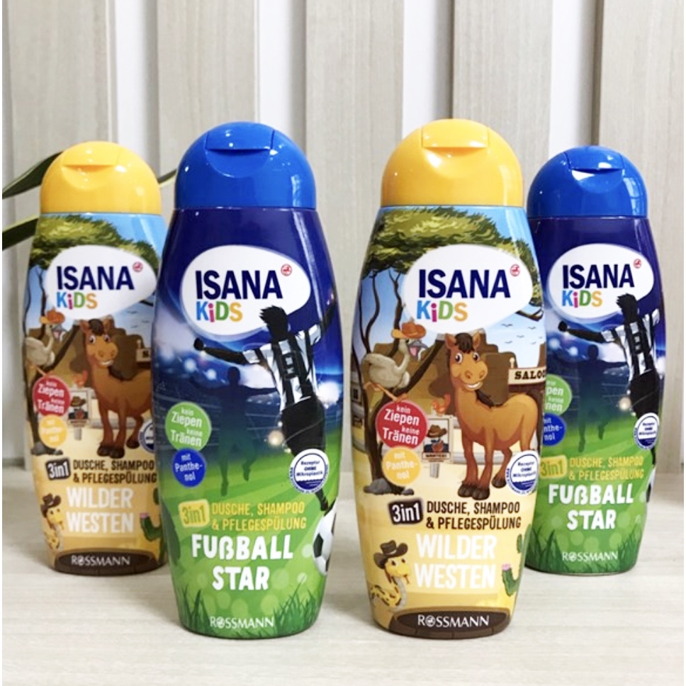 ISANA 3in1 เจลอาบน้ำ แชมพูผสมครีมนวดผม สำหรับเด็ก จากเยอรมนี (พร้อมส่ง ...