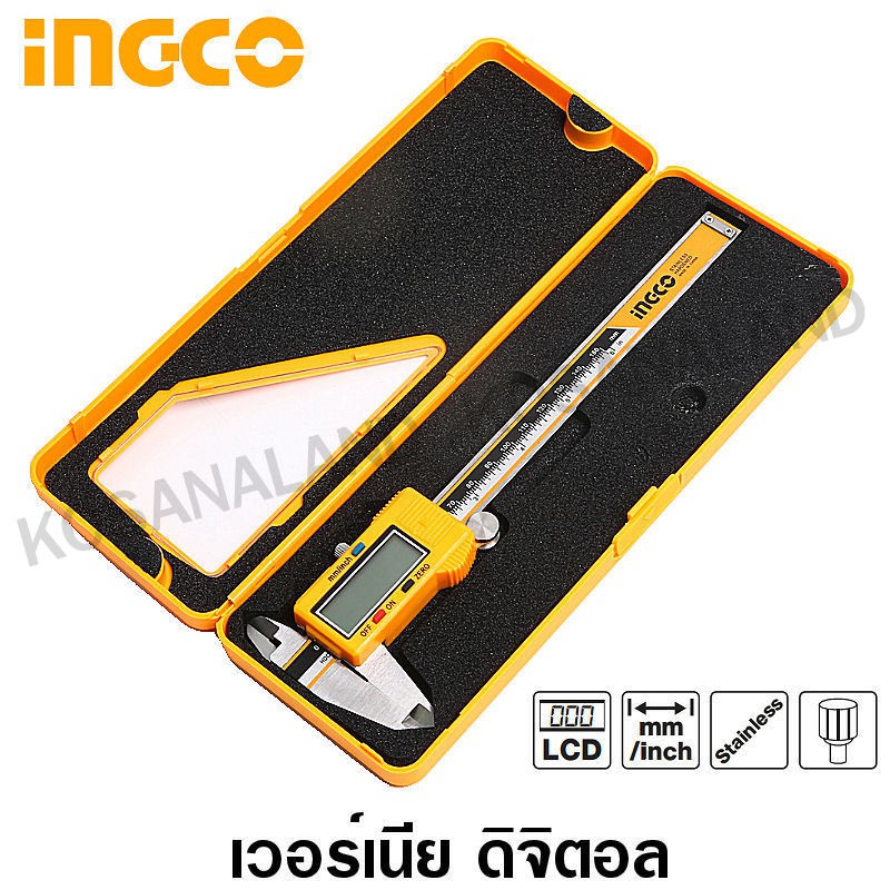 INGCO เวอร์เนียร์ดิจิตอล 0-150 MM (6 นิ้ว) รุ่น HDCD01150 0-200 MM (8 ...