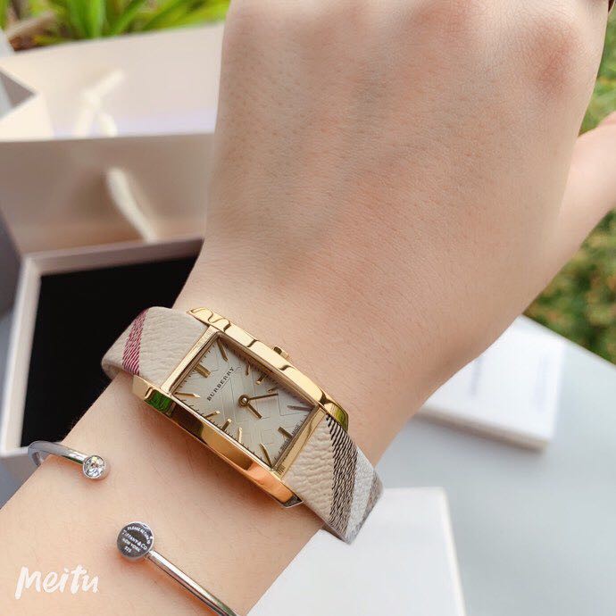 BURBERRY Pioneer Gold Dial Gold Ion-plated Ladies Watch BU9509 ...