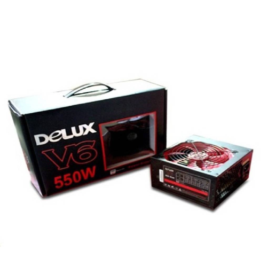 Delux Power Supply (อุปกรณ์จ่ายไฟ) รุ่น V6 550W (มีกล่องสาย Power ...