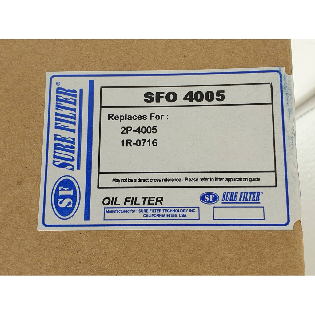 กรองน้ำมันเครื่อง SFO4005(2P4005)SF FILTER สำหรับ CAT 3306 - toolsbar ...