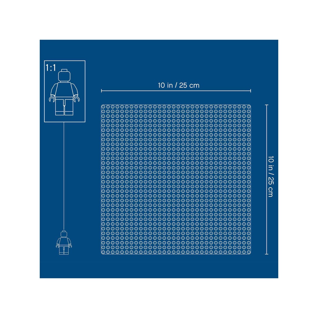 LEGO Classic 10714 Blue Baseplate (1 Piece) Bricks for Kids Creative ...