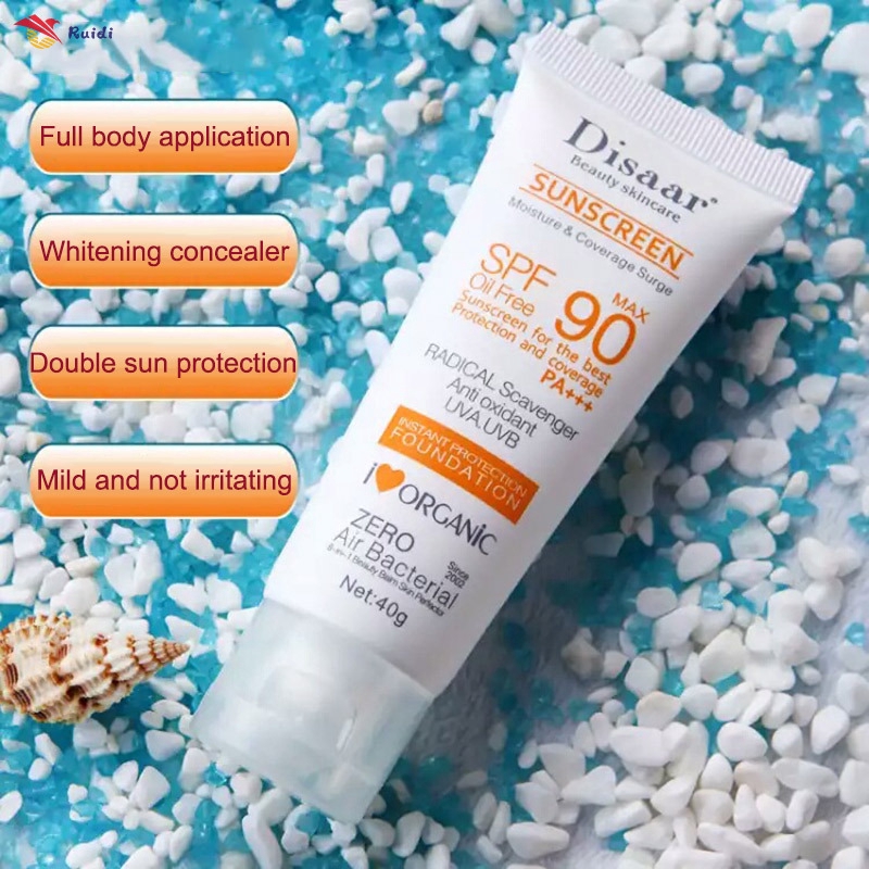 Sunblock Whiten Cream Waterproof Long Lasting Face Body Skin Spf90