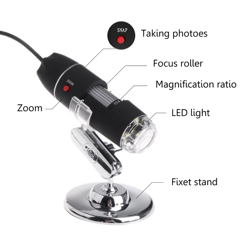 1600X 8 LED Wireless Zoom Digital Microscope Hand Held Endoscope USB ...