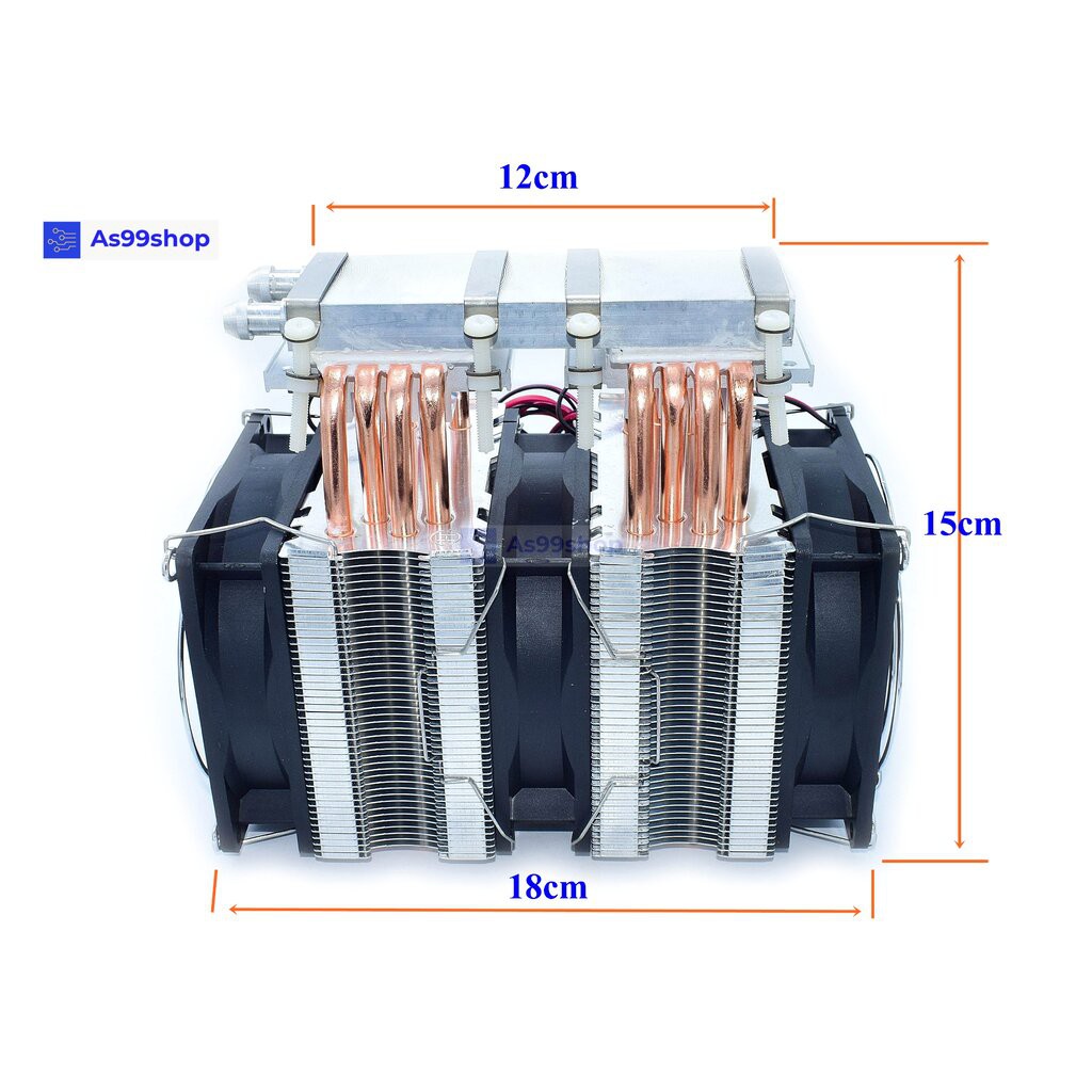 ♦ ชุดทำน้ำเย็นแบบ 4 Heat Pipe Dual-Core radiator ( ทำความเย็นได้ -14.0 ...