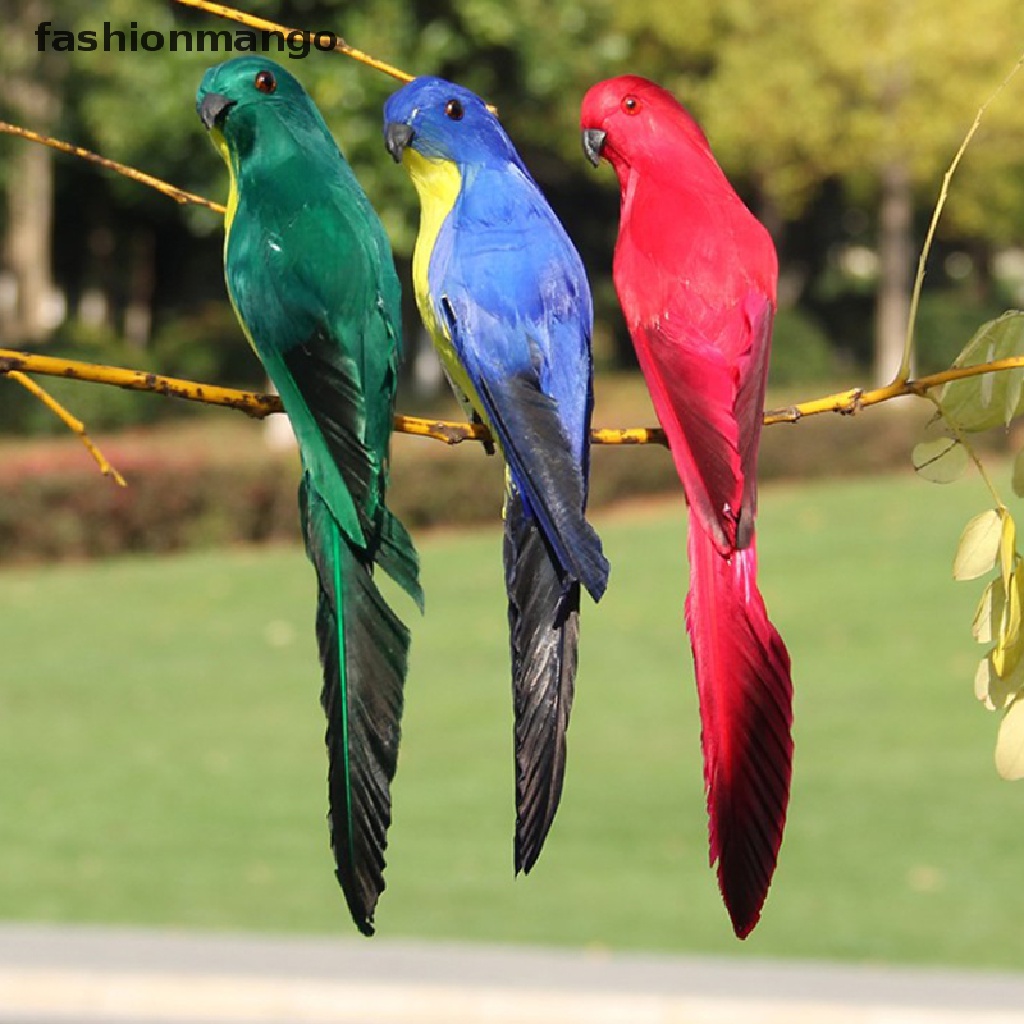 fashionmango 2020 New 20cm Cute Colorful Artificial Parrots Bird Home ...