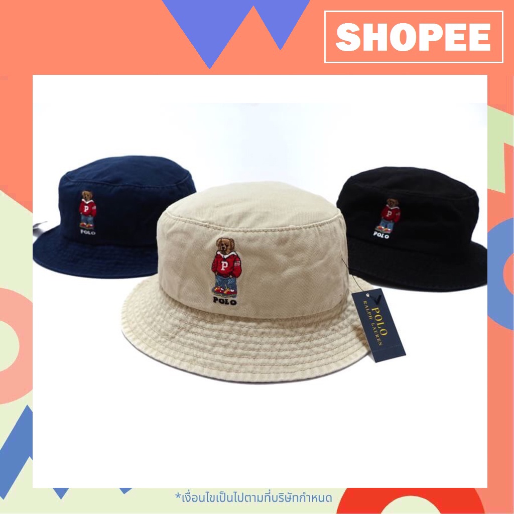 พร้อมส่งภายใน24ชม. Polo Ralph Lauren Teddy Bear bucket hat ...