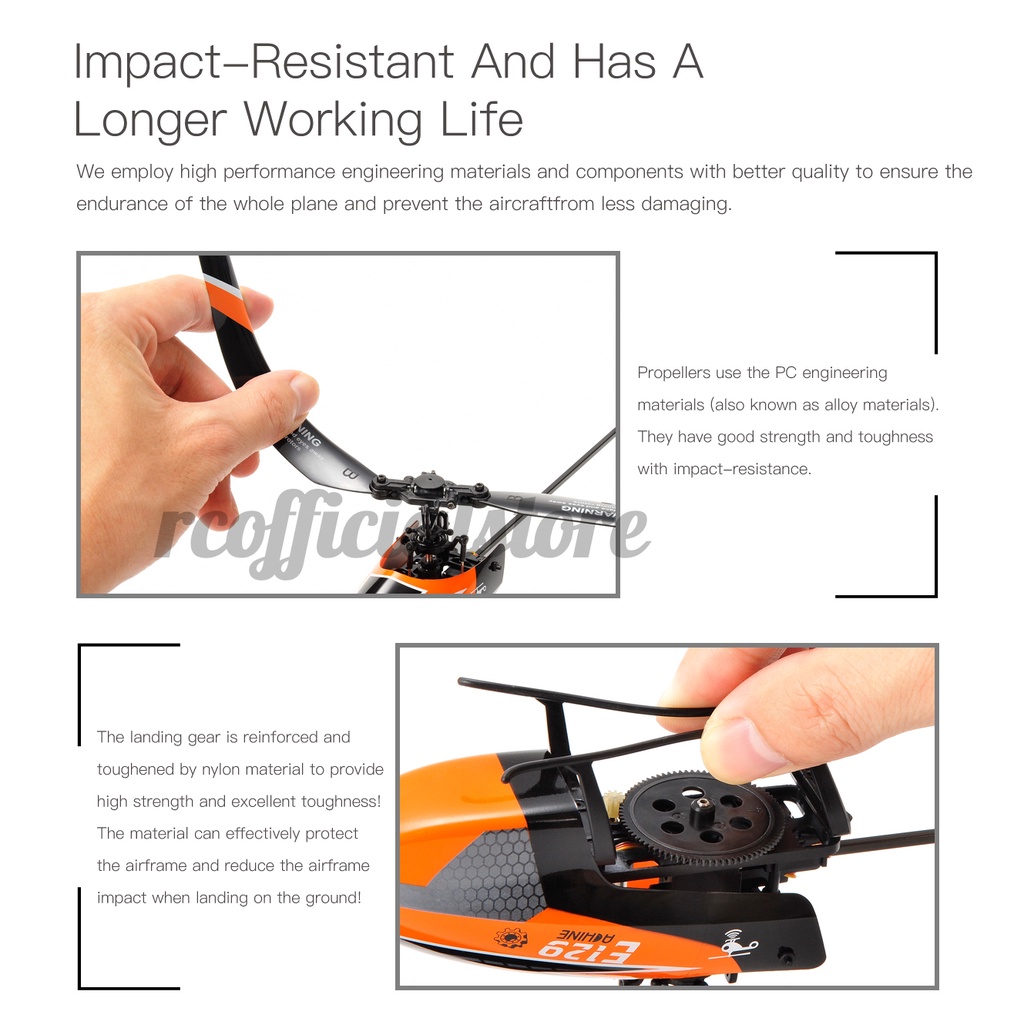 Eachine E129 2.4G 4CH 6-Axis Gyro Altitude Hold Flybarless RC Helicopter RTF Ready Stock jWRl ...