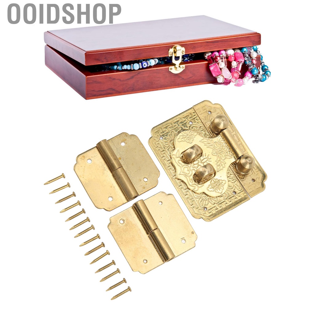 Ooidshop Gold Cabinet Hinges Box Lock Buckle Set 1 for Case - ooidshop ...
