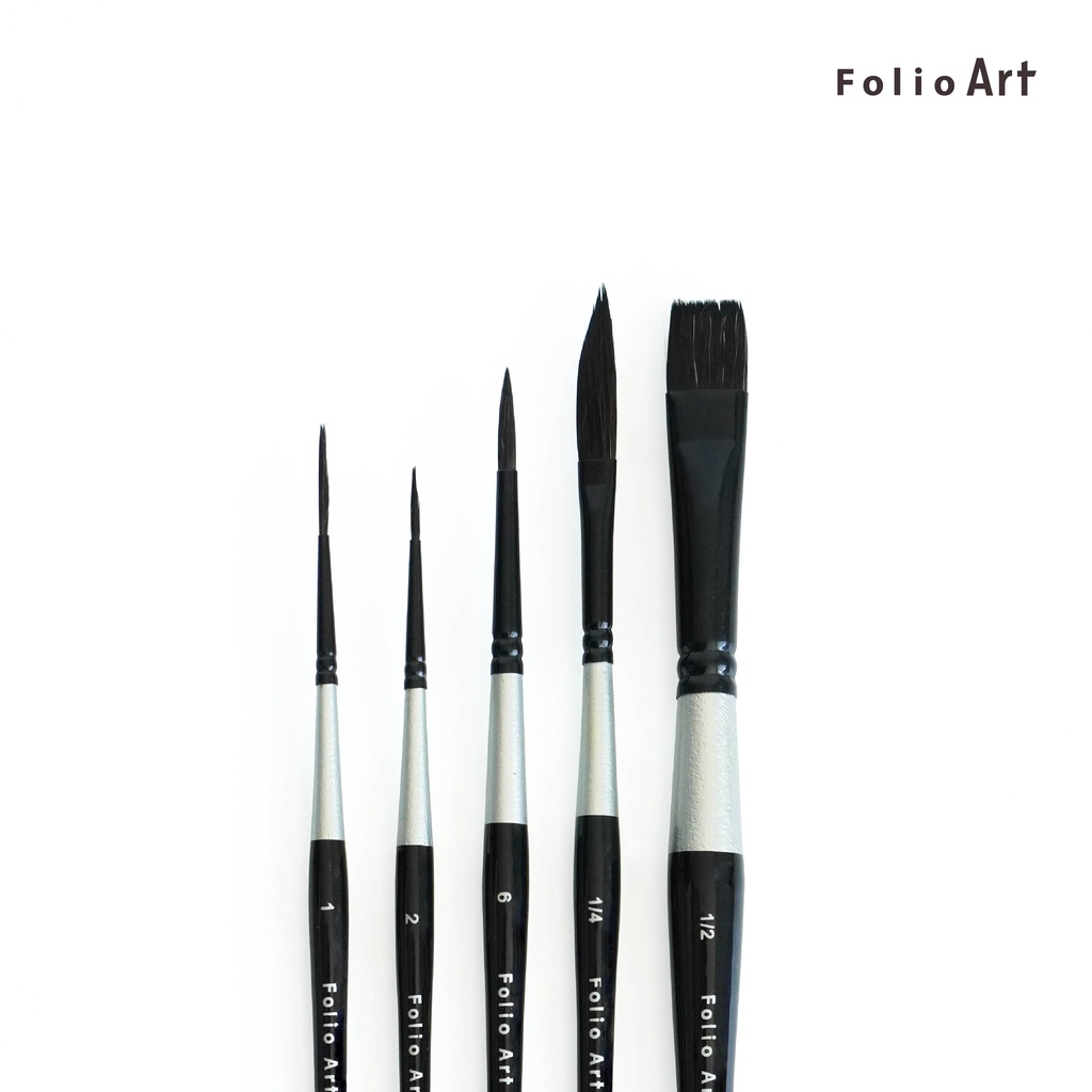 FOLIO ART ชุดพู่กันสีน้ำ Artist sable watercolor brush by folio art เซต ...