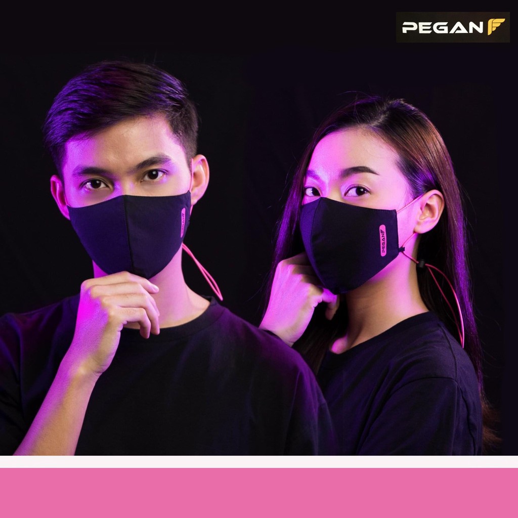 ส่งเร็ว พร้อมส่ง????ผ้าปิดจมูก สายคล้องคอสี Pegan Mask สายปรับได้ ...