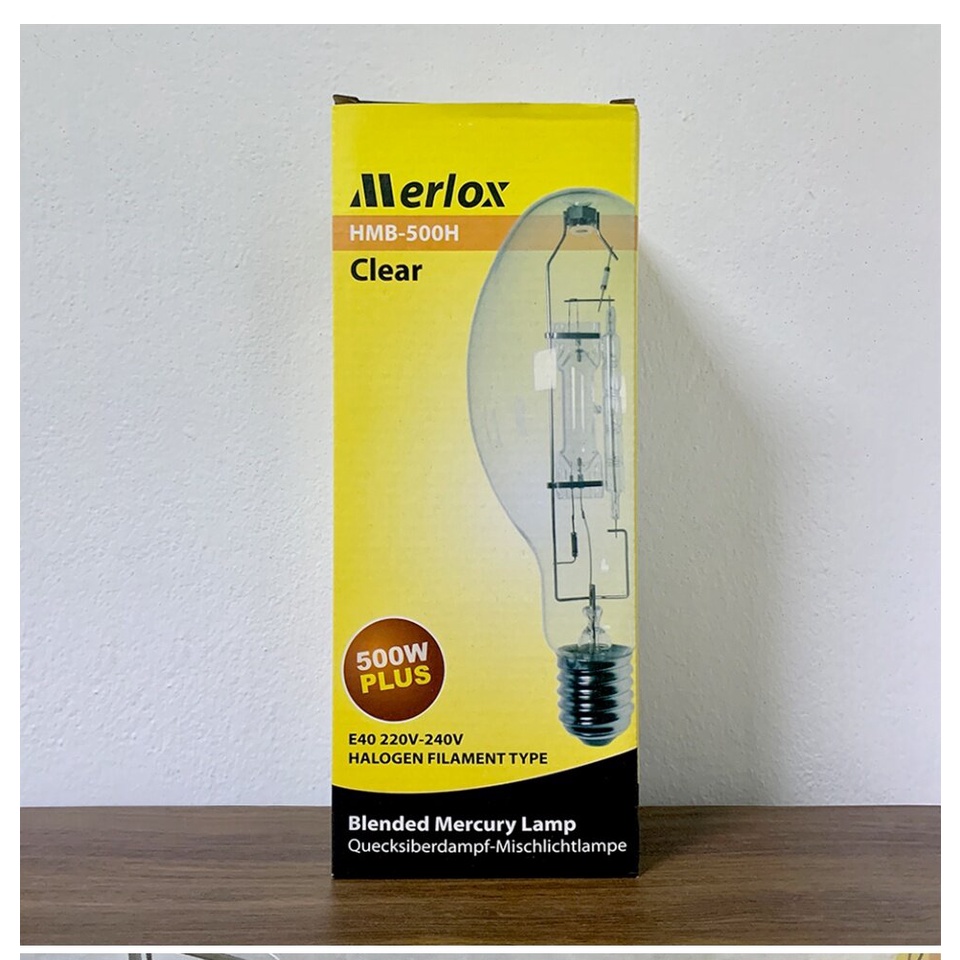 Merlox หลอดแสงจันทร์ ชนิดต่อตรง 500W ขั้วE40 หลอดไฟแสงจันทร์ หลอดไฟ ...