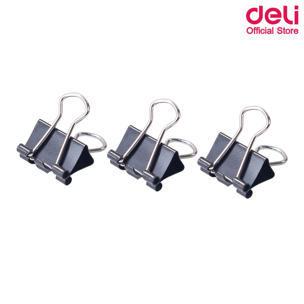 Deli 38566 Binder Clips 15 mm คลิปหนีบกระดาษ ขนาด 15mm (แพ็คกล่อง 12 ...