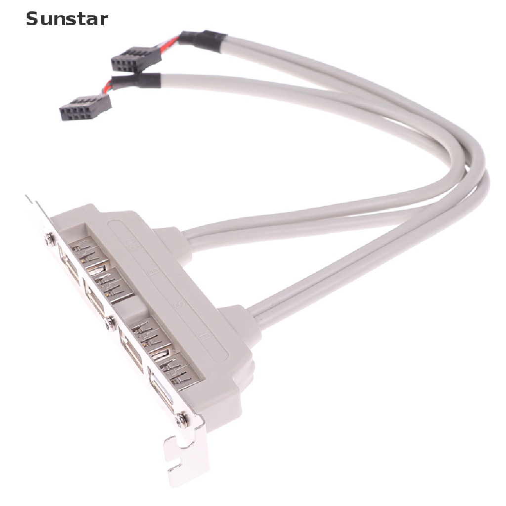 Sunstar 4 Port USB 2.0 to 9 Pin MainBoard Header Bracket Extension ...