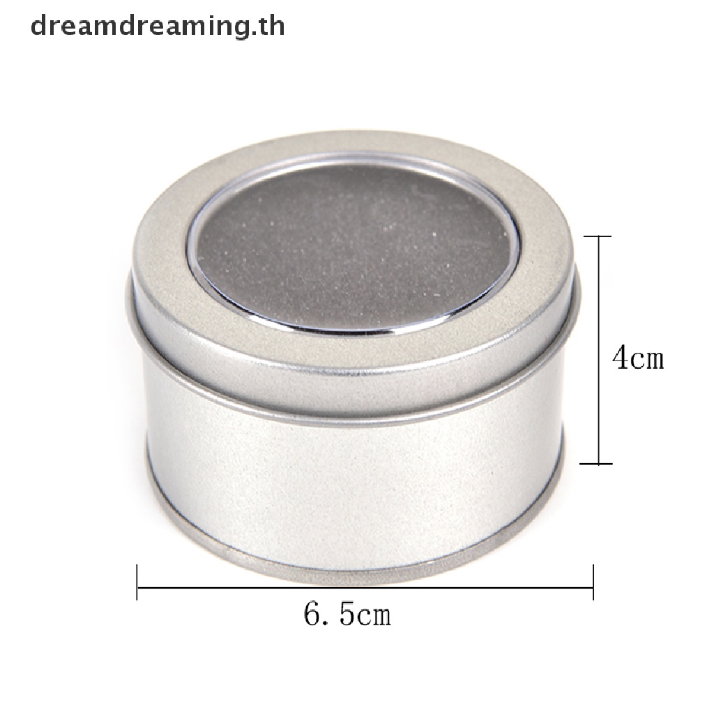 ## Ddth ** กล่องโลหะ ทรงกลม สีเงิน ขนาด 6.5*4 ซม. สําหรับใส่ ...