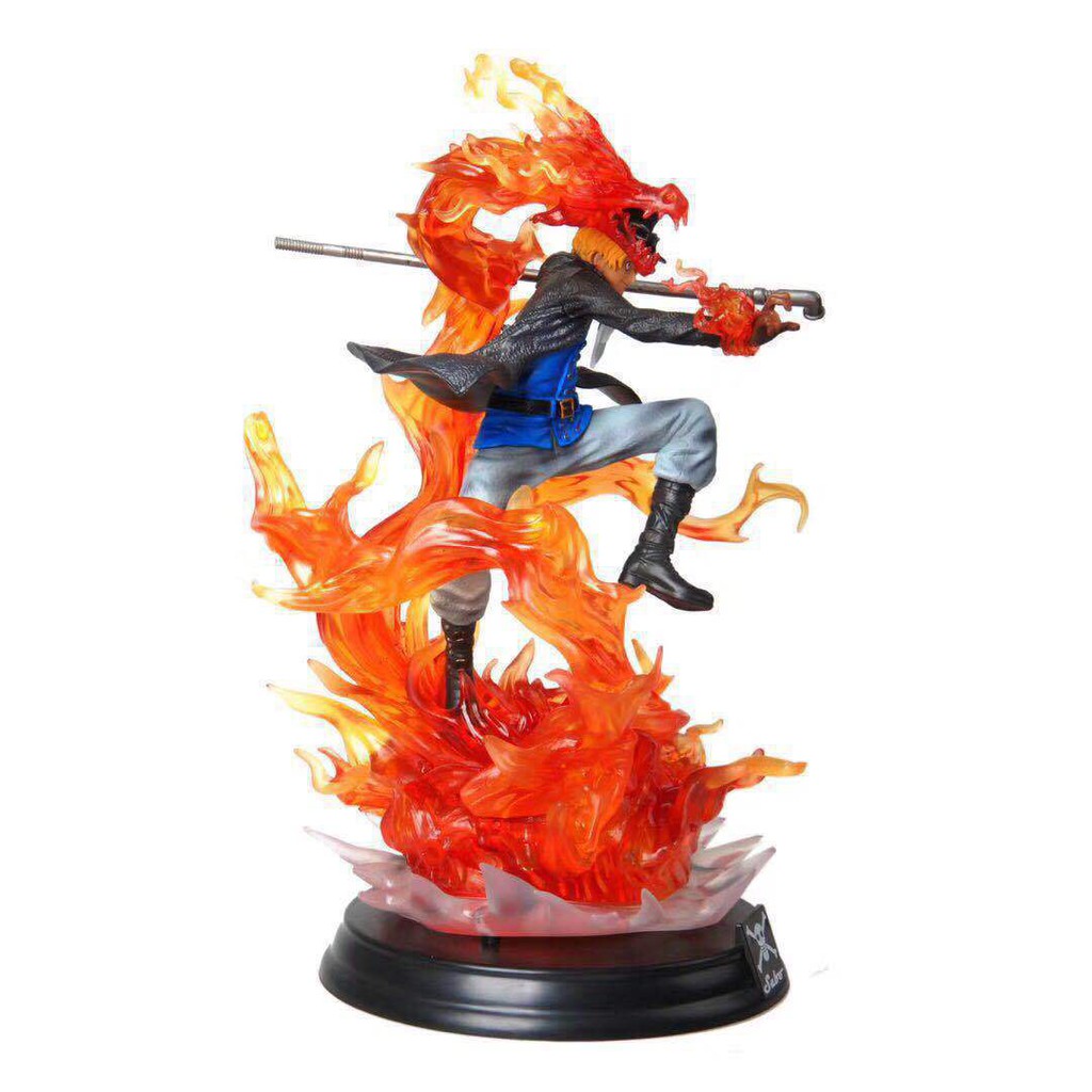 ♈ Sailing One Piece GK Super ขนาดใหญ่รูปปั้น Sabo Flame Fire Dragon ...