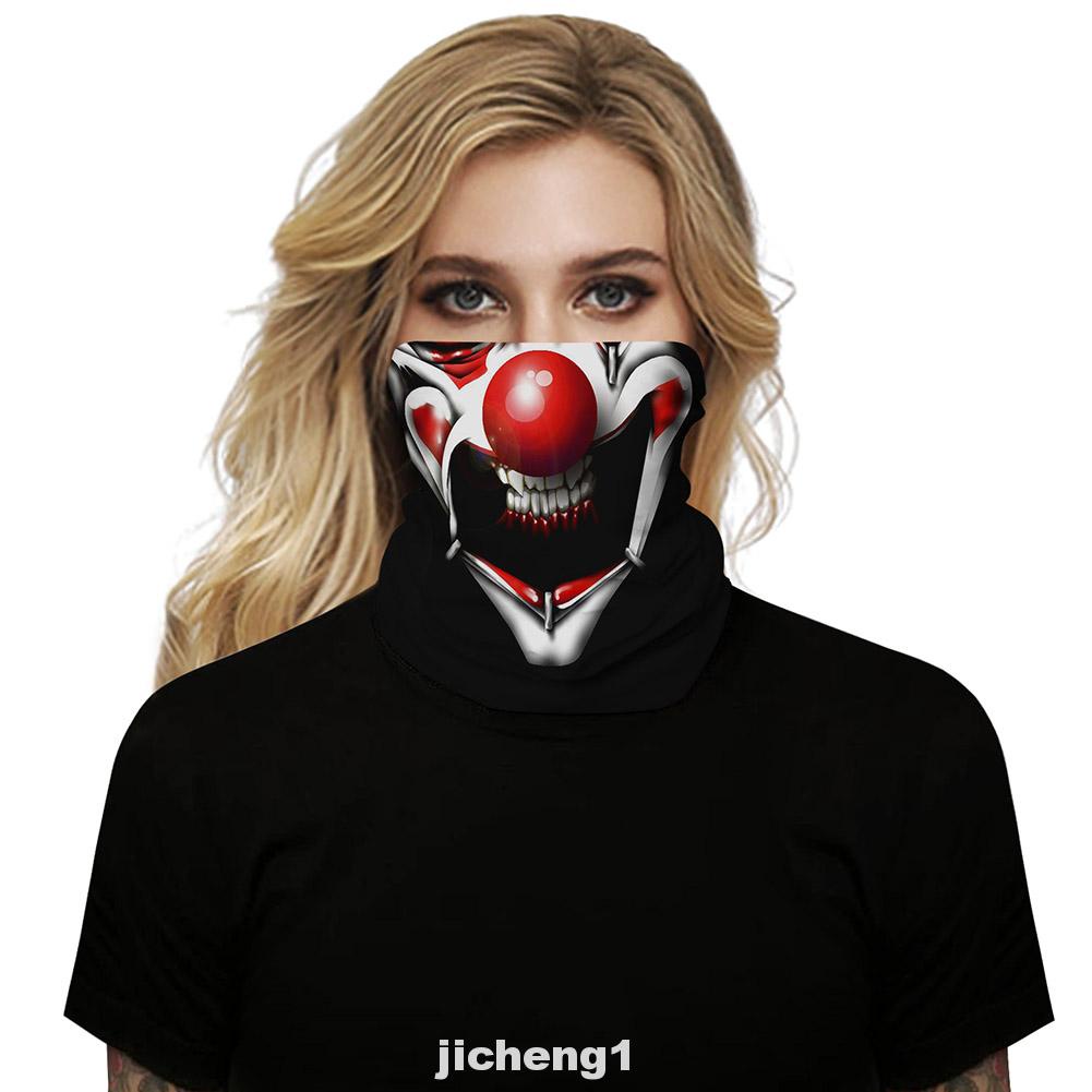 2pcs Dustproof Printed Seamless Outdoor Sports Halloween Party Face ...