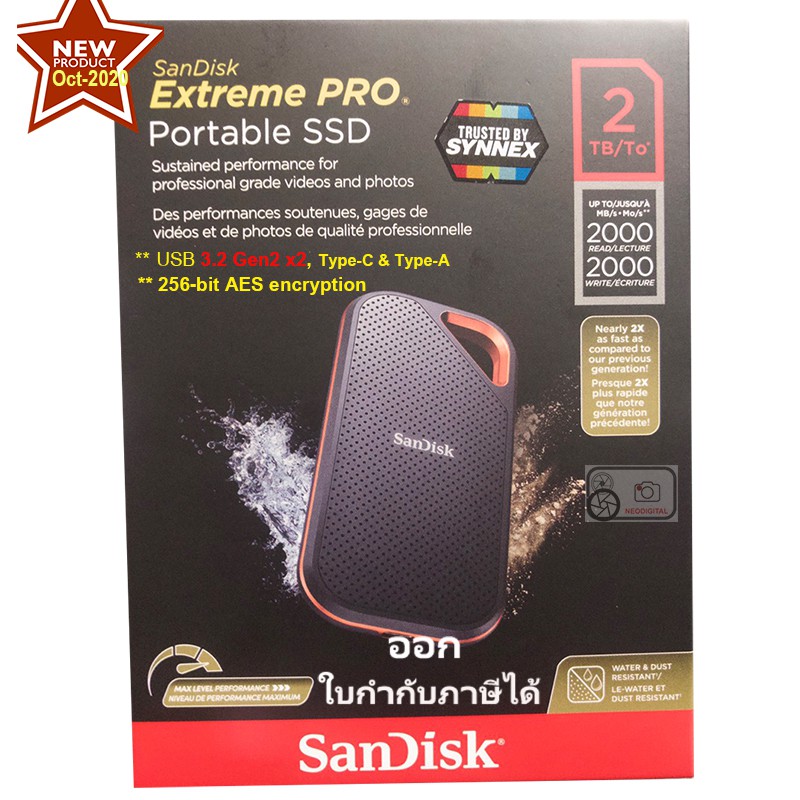 Sandisk Extreme PRO Portable SSD v2 (2000MBs) - neodigital - ThaiPick